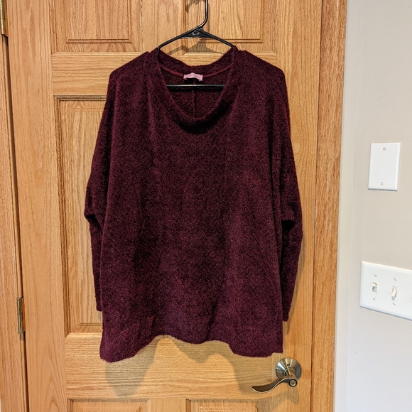 Pink Lily | Sweaters | Pink Lily Burgundy Sweater | Poshmark